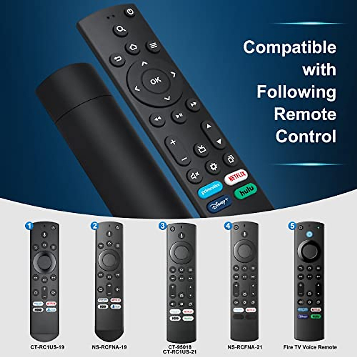 Replacement Remote for All Insignia Fire TVs/Toshiba Fire TVs/AMZ Omni Fire TV/AMZ 4-Series Fire TVs