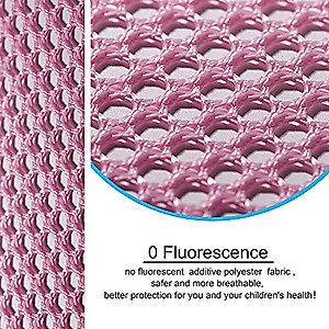 Tenrai Mesh Bath Toy Organizer, （ 1 Large, Pink） Bathtub Storage Bag, Multi-Purpose Baby Toys Net, Toddler Shower Caddy for Bathroom, Quick Drying Kids Toy Holder, ZY