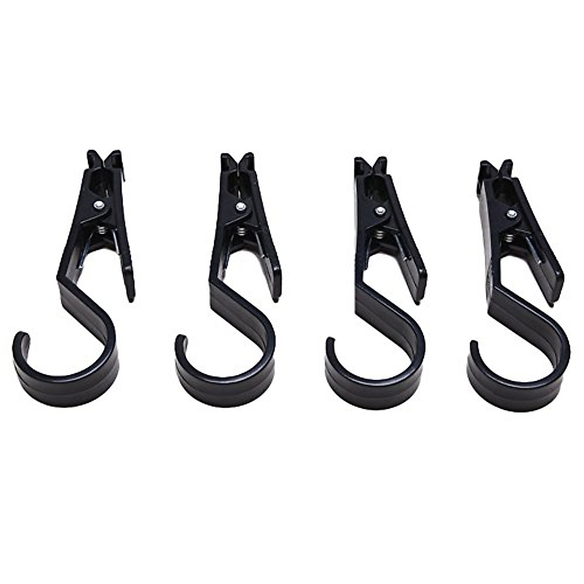 Vpang Super Strong Black Plastic Clever Clips Laundry Hooks Clothes Pins Hanging Clips for Home Office Workshop Travel, Pack of 10