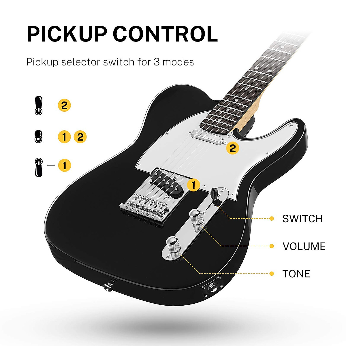 Donner 39 Inch TL Electric Guitar & 10W Guitar Amplifier, Electric Bass Guitar Amp Protable with APP Effector Input for Recording，Acoustic Guitar Combo Practice Amp Protable M-10 with Distortion Tone