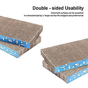 5 Packs in 1 Cat Scratch Pad, Cat Scratcher Cardboard,Reversible,Durable Recyclable Cardboard, Premium Scratch, Suitable for Cats to Rest, Grind Claws and Play
