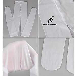 HTRUIYA Women's Oil Shiny Pantyhose High Stretch Dance Slik Tights High Waist Shimmer Pantyhose 60D White