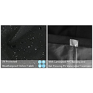 Patio Outdoor Sofa Covers Waterproof Black Loveseat Covers,Lawn Bench Covers Stackable Heavy Duty Outside Couch Covers Patio Furniture Covers,Outdoor Lounge Seat Covers Water Resistant,Black