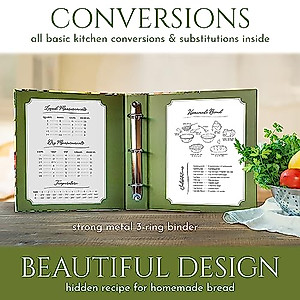 Recipe Binder Ultimate Set 8.5 x 9.5 (12 Category Divider Tabs, 25 Full Pages & 50 Cards with Protective Plastic Sleeves, Gift Box, Labels)