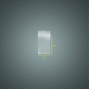 SNL Quality Zipper Lock Reclosable Clear Disposable Plastic Bags, Strong | 2" X 3" - 2 MIL - 1,000 Bags