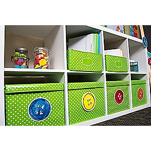 Teacher Created Resources Lime Polka Dots Storage Box (TCR20820)