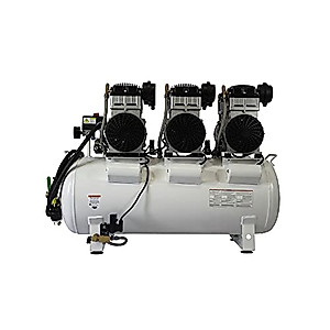 California Air Tools 20060CAD 20-Gal 6.0 Hp 125 PSI Stationary Electric Ultra Quiet & Oil-Free Air Compressor﻿ with Automatic Drain Valve Off White