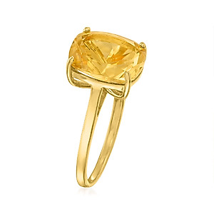 Ross-Simons 4.60 Carat Citrine Ring in 18kt Gold Over Sterling. Size 8