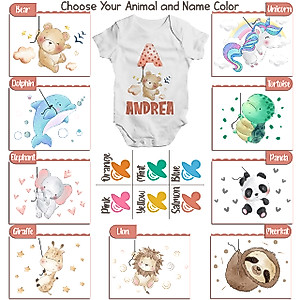 Ugly Christmas Sweater Personalized Girl Boy Baby Bodysuit Gift w/Name & Initial Newborn 6 12 18 24 Months Clothes