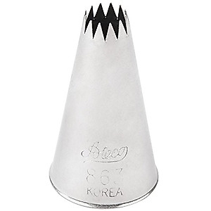 Ateco # 863 - French Star Pastry Tip.31'' Opening Diameter- Stainless Steel