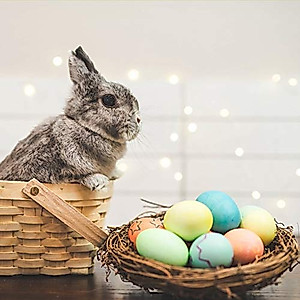 SallyFashion 24 PCS White Wooden Eggs Easter Eggs Fake Eggs for Children DIY Game, Kitchen Craft Adornment, Toy Foods