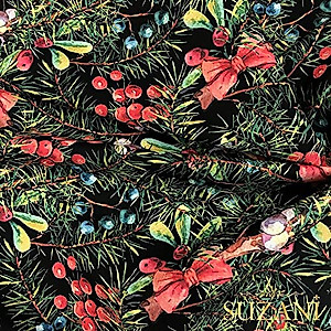 Christmas Ornamentals Floral Pattern Upholstery Fabric(200x140cm)-HDTF-1200-200