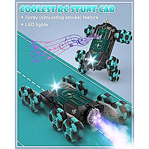 ATHLERIA 8Wd Gesture Sensing Rc Car Toys for Boy Age 8-13,2.4Ghz Remote Control Car,Racing Drift Double-Sided Stunt Car,Christmas Birthday Coolest Gift Ideas for Boys Girls Kids 8 9 10 11 12+ Year