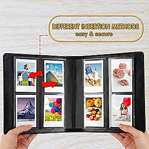 288 Vertical Photos for Instax Mini Photo Album, Front Window, Photo Album 2x3 For Fujifilm Instax Mini Film 7s 8 9 11, Polaroid 300, HP Sprocket, K-pop Photocards (Silver)