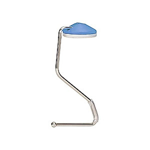 LIHIT LAB Lightweight Purse Hanger for Table, Bag Hanger, Purse Holder, Desk Hook for Gym, Restaurant, Office, Holds up to 11 pounds, 4" x 2'', Blue (A7595-8)