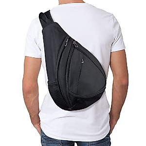 Sajanic Sling Bag Crossbody Sling Backpack Waterproof for Men Women, Lightweight Shoulder Bag for Travel Cycling Camping Daypack