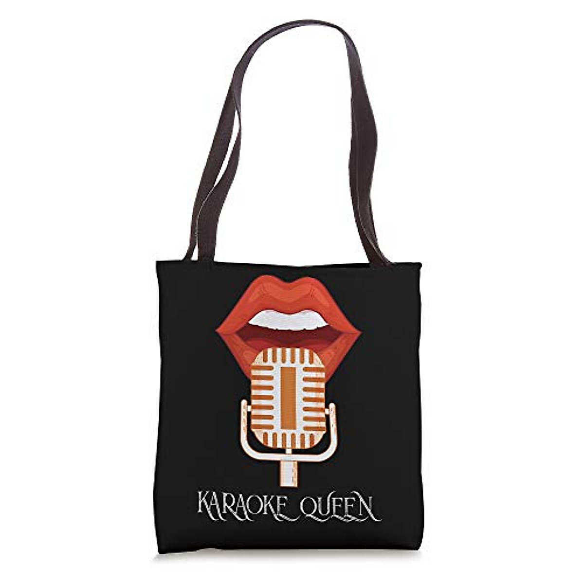 Karaoke Queen Singing Singer Music Microphone Lips Gift Tote Bag