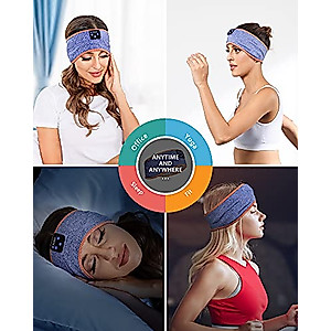 Lavince Sleeping Headphones Bluetooth Headband, Soft Sleep Headphones Comfortable Sleep Headband,Long Time Play Sleep Earbuds with Built in Speakers Perfect for Sleep,Workout,Running,Yoga,Travel