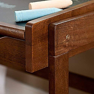 Lipper International Child's Chalkboard Desk and Chair, 2-Piece Set, Walnut Finish