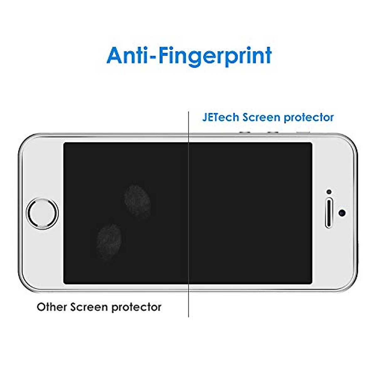 JETech Screen Protector for iPhone SE 2016 (Not for 2022/2020), iPhone 5s, iPhone 5c and iPhone 5, Tempered Glass Film, 2-Pack