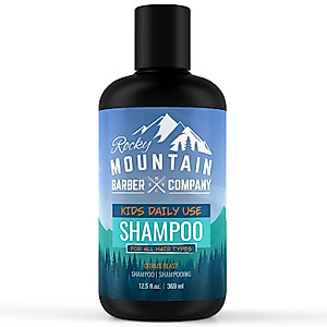 Rocky Mountain Barber Company Kids Shampoo for Boys with Light Citrus Scent - Gentle Cleansing - 12.5 oz
