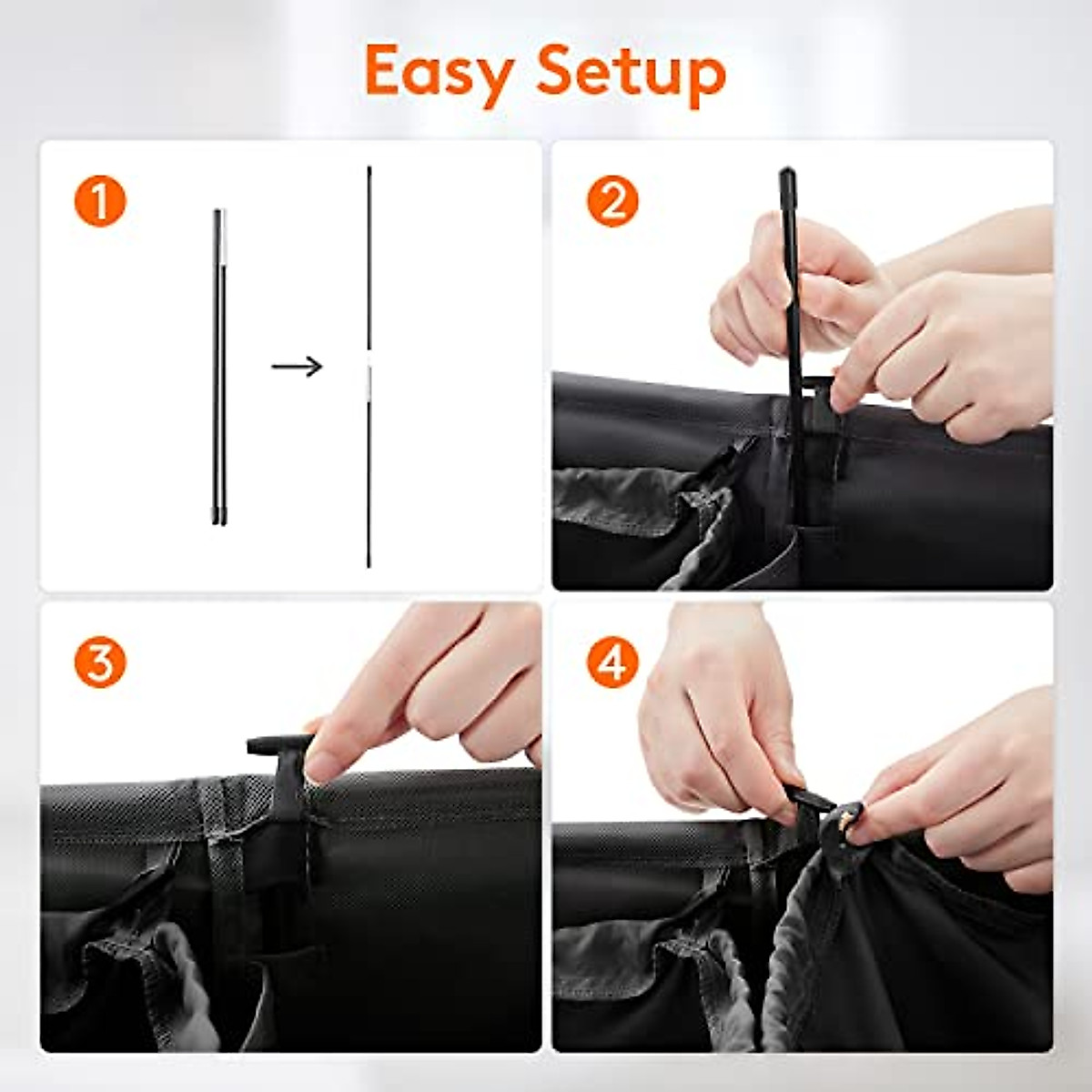 Lifewit 136L Double Laundry Hamper, Bundle with 105L Double Laundry Hamper with Lid and Removable Laundry Bags, Black