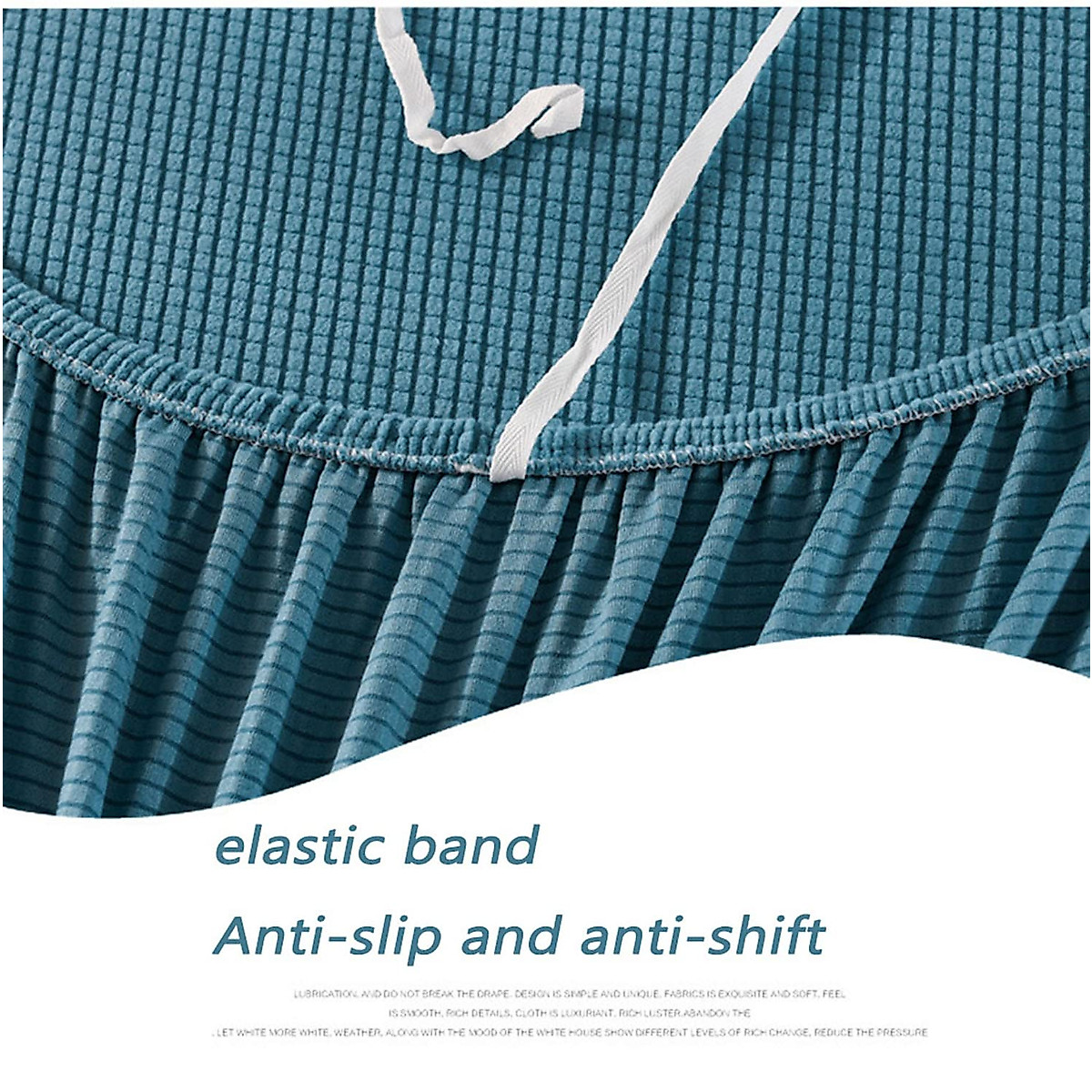 IMYOGI High Stretch Sofa Covers Stylish Polyester Sectional Sofa Slipcovers L Shape Modern Style Sofa Cover Couch Covers Machine Washable Furniture Protector for Living Room -Blue-4 Seater+4 Seater