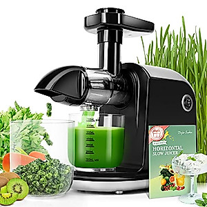 Juicer Machines, Taylor Swoden Slow Masticating Juicer with Reverse Function & Quiet Motor, Cold Press Juicer Machine with High Juice Output, Juicer Extractor Easy to Clean, include Brush & Recipes