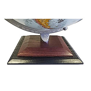 Replogle Aragon 12" Desktop World Globe, Raised Relief, Up-to-Date Cartography, Made in USA (Blue Ocean)