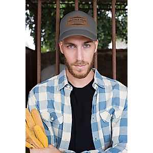 Heritage Pride Canine Collection Bluetick Coonhound Hunting Dog Mens Engraved Leather Patch Mesh Back Trucker Hat, Black/Black