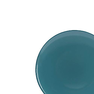 Amazon Basics 18-Piece Stoneware Dinnerware Set - Deep Teal, Service for 6