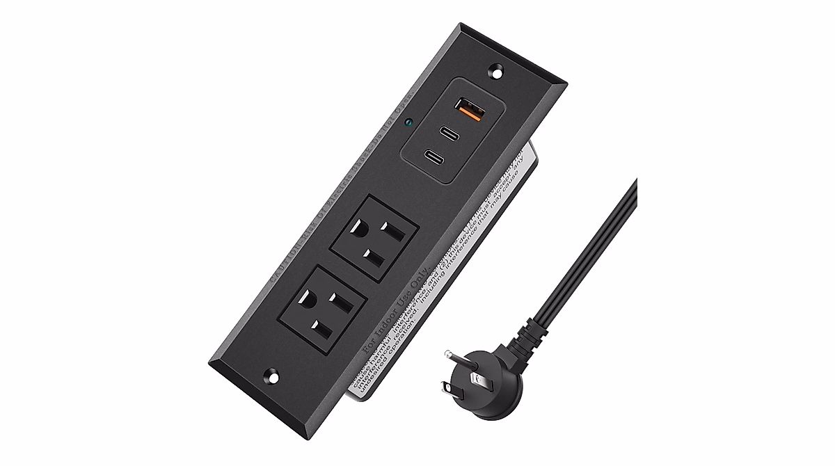 Black Type-C Recessed Power Socket, 20W PD Fast Charging USB-C QC3.0 3A ...