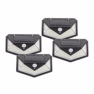 ASGTRADE Solar Sensor Wall Light in Night, Product for Garden, Swimming Pool, Balcony and high Security Area.-4 Pieces Set