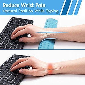 i-Rocks IRC41 Ergonomic Keyboard Memory Foam Wrist Rest Pad with Anti-Slip Base; Provides Cushioned Support and Pain Relief for Office, Gaming, Computer, Laptop, and Typing. (Black)
