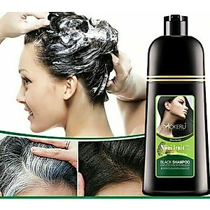 XINGYUSP Mokeru Organic Natural Fast Hair Dye, Only 5 Minutes Noni Plant Black Shampoo 500ml