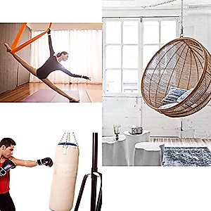 A AIFAMY 700 LB Hammock Hanging Kit Heavy Duty Ceiling Carabiner Hooks with Steel Wall Anchors for Swing, Chair, Yoga Exercise