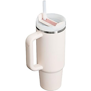 Stanley Quencher H2.0 FlowState Stainless Steel Vacuum Insulated Tumbler with Lid and Straw for Water, Iced Tea or Coffee, Smoothie and More, Rose Quartz 2.0, 30 OZ / 0.89 L