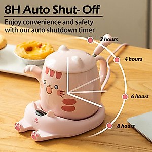 PUSEE Mug Warmer,Coffee Warmer for Desk Candle Warmer Auto Shut Off,Coffee Cup Warmer with 3 Temp Settings,Electric Beverage Warmer Plate for Coffee,Tea,Water Milk and Cocoa(Not Include Cup)