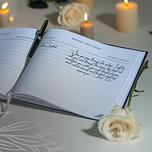 Hudson Creations Funeral Guest Book for Celebration of Life – Celebration of Life Guest Book for Funeral - 124 Pages Memory Book, Space for Name, Address, Prayers & Memories