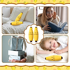Hiboom 12 Pcs Banana Plush Pillow Stuffed 7.87 Inch, Plush Toys Banana Pillow, Cute Fruit Toy, Soft and Cute Sleeping Doll, Suitable for a Neap Pillow and a Lovely Present for Boy Girl