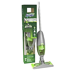 Swiffer Sweep + Vac Bagless Stick Vacuum and Floor Cleaner 4 amps Standard Green