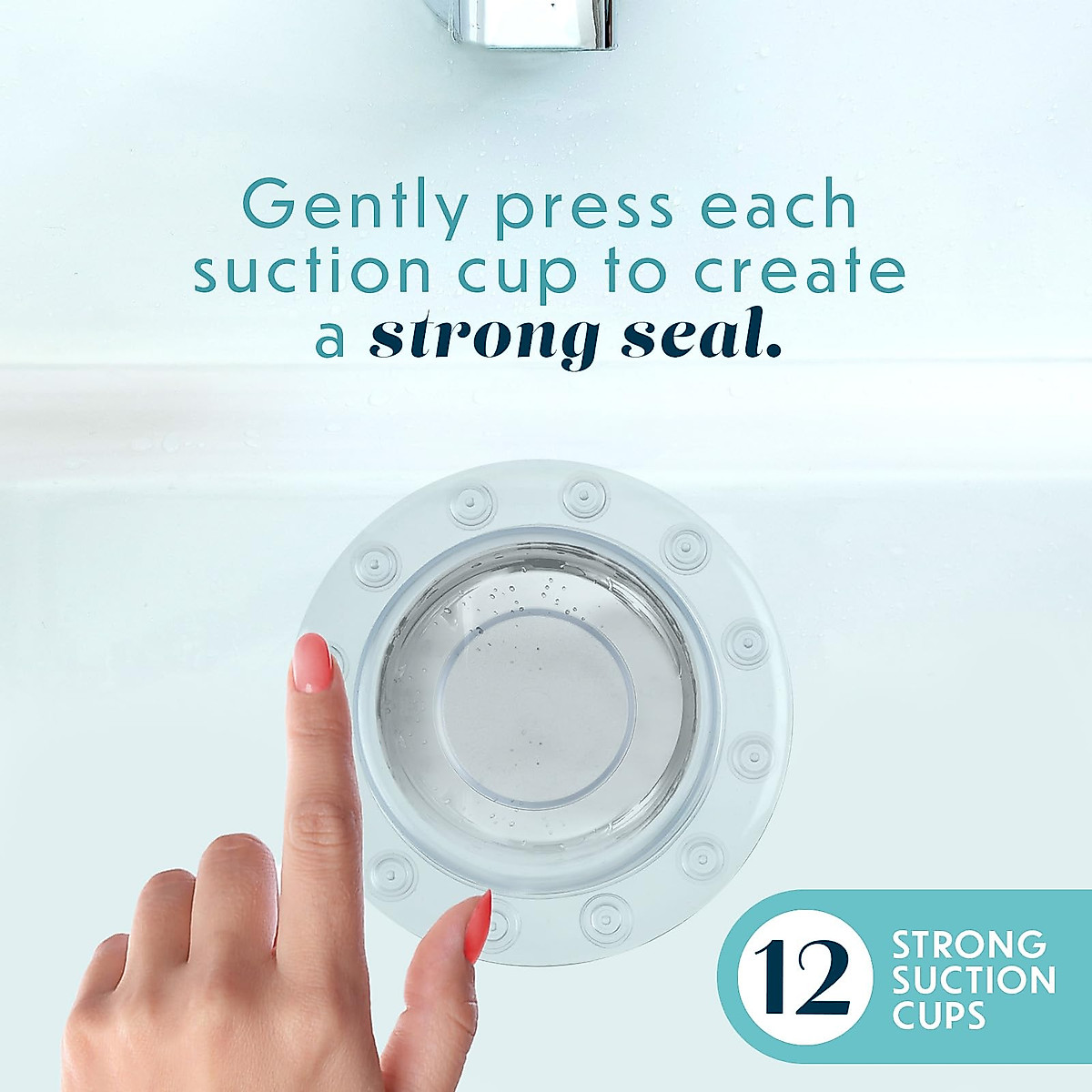 SlipX Solutions Bottomless Bath | Overflow Drain Cover for Tub | Best Gifts for Mom, Spa & Bath Accessories | Drain Block, Water Stopper Plug | Bath Essentials for Women | 4" Diameter, Clear