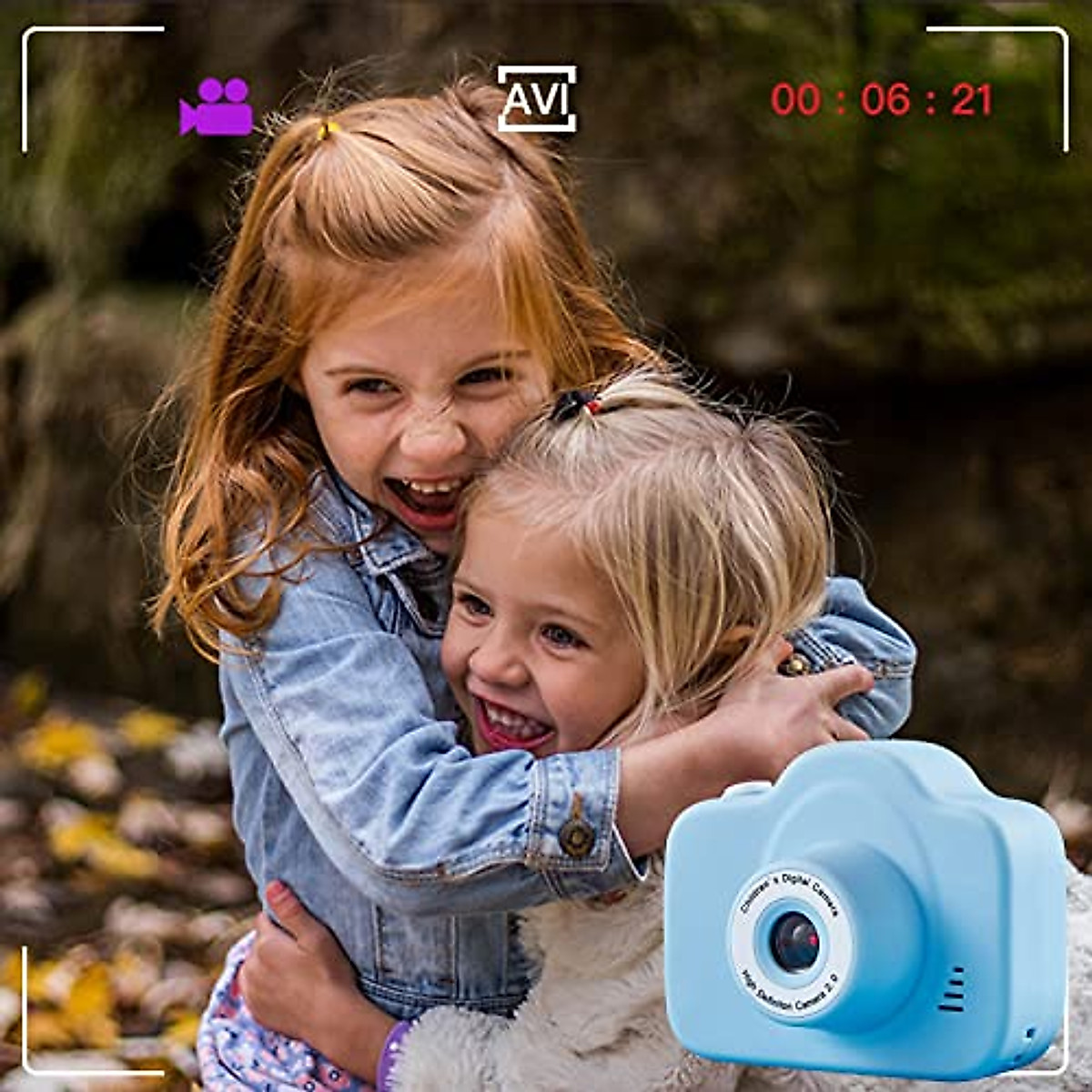 Usbinx 𝐂𝐡𝐢𝐥𝐝𝐫𝐞𝐧 Camera Photo 1080P 𝐊𝐢𝐝𝐬 Video Cartoon Digital Cameras Recorder with 32GB SD Card Anti-Fall 𝐁𝐨𝐲𝐬 & 𝐆𝐢𝐫𝐥𝐬 Photography Toy with MP3 Player (Blue)