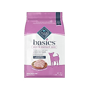 Blue Buffalo Basics Skin & Stomach Care, Natural Adult Small Breed Dry Dog Food, Turkey & Potato 4-lb