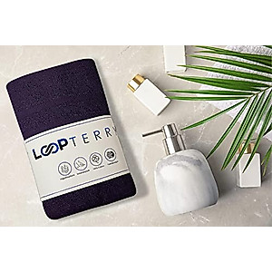 LOOP TERRY Bath Towel Set - 100% Cotton 6 Pack 24 x 46 Quick Dry Towels. Lightweight & Absorbent, 500 GSM Soft Towels use for Bath, Pool, Spa, Gym, Guest Bathroom, Ideal for Daily Drying