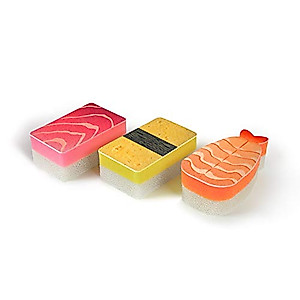 Genuine Fred WASHABI Sponges, Set of 3, Sushi Assortment