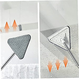 Healifty 3pcs Triangle Mop Head Mopa para Limpiar Pisos Commercial Mop Microfiber Mop Head Wall Cleaning Mop Wall Cleaner for Painted Walls Mop Head Round Mop Head Refills Car Washing Kit