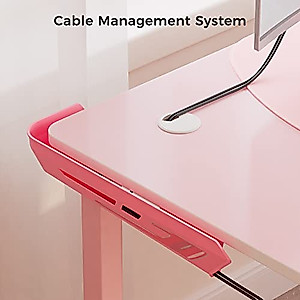 EUREKA ERGONOMIC Gaming Desk Pink,60 Inch Pink L Shaped Gaming Desk, Gaming Table Pink with Free Mouse Pad for Girls Home Office Wood & Metal Space-Saving,Easy to Assemble,Computer Desk Pink