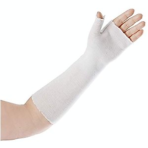 Rolyan Thumb Spica Stockinette, Stockinette Tubing, Cotton Stockinette for Pre-Wrap Use, Cotton Wrist Sleeve for Skin Protection Under Splints, Splint Fabrication Liner, Pack of 10, Size Small