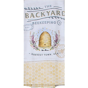 Kay Dee Designs 4 Piece Farmhouse Backyard Bee Keeping Kitchen Bundle, 2 Towels and 2 Grabber Mitts
